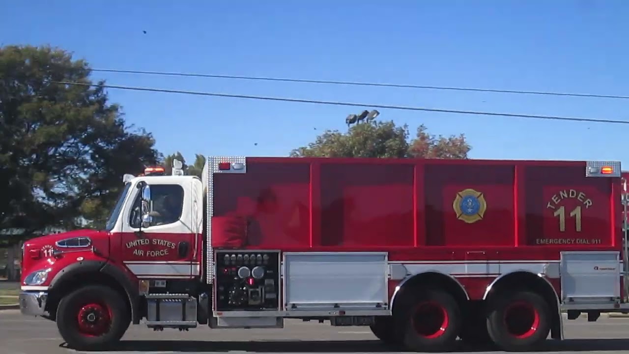 McConnell AFB Fire Tender 11 Responding to assist Derby Fire Rescue ...