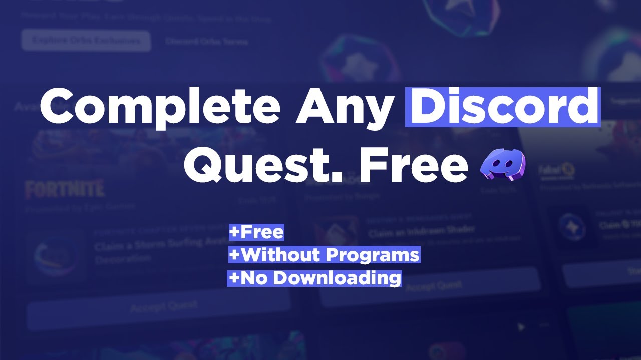 Complete Any Discord Quest. Free - YouTube