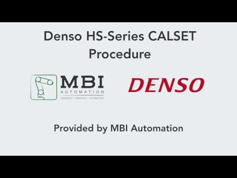 Denso HS-Series CALSET Procedure - YouTube