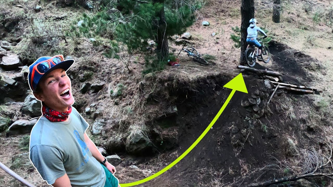Building a HUGE MTB Jump with a TREE in the way!? - YouTube