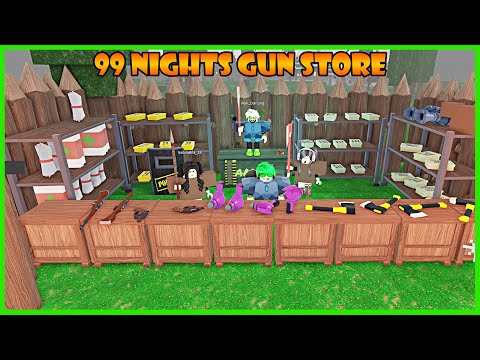 Aku Membangun Markas Toko Senjata Terlengkap Di Dalam Hutan - Roblox 99 Night In The Forest