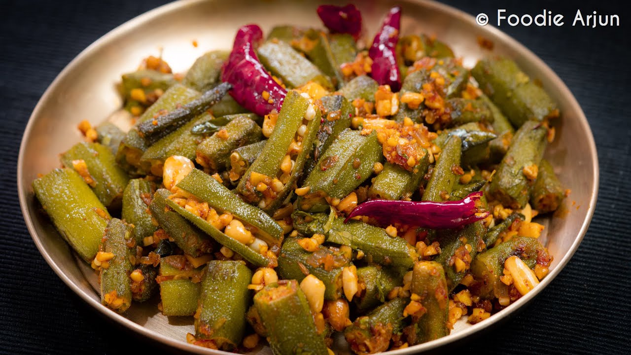 Side Dish For Chapathi & Poori ..!!! || Bhindi Peanut Masala ...
