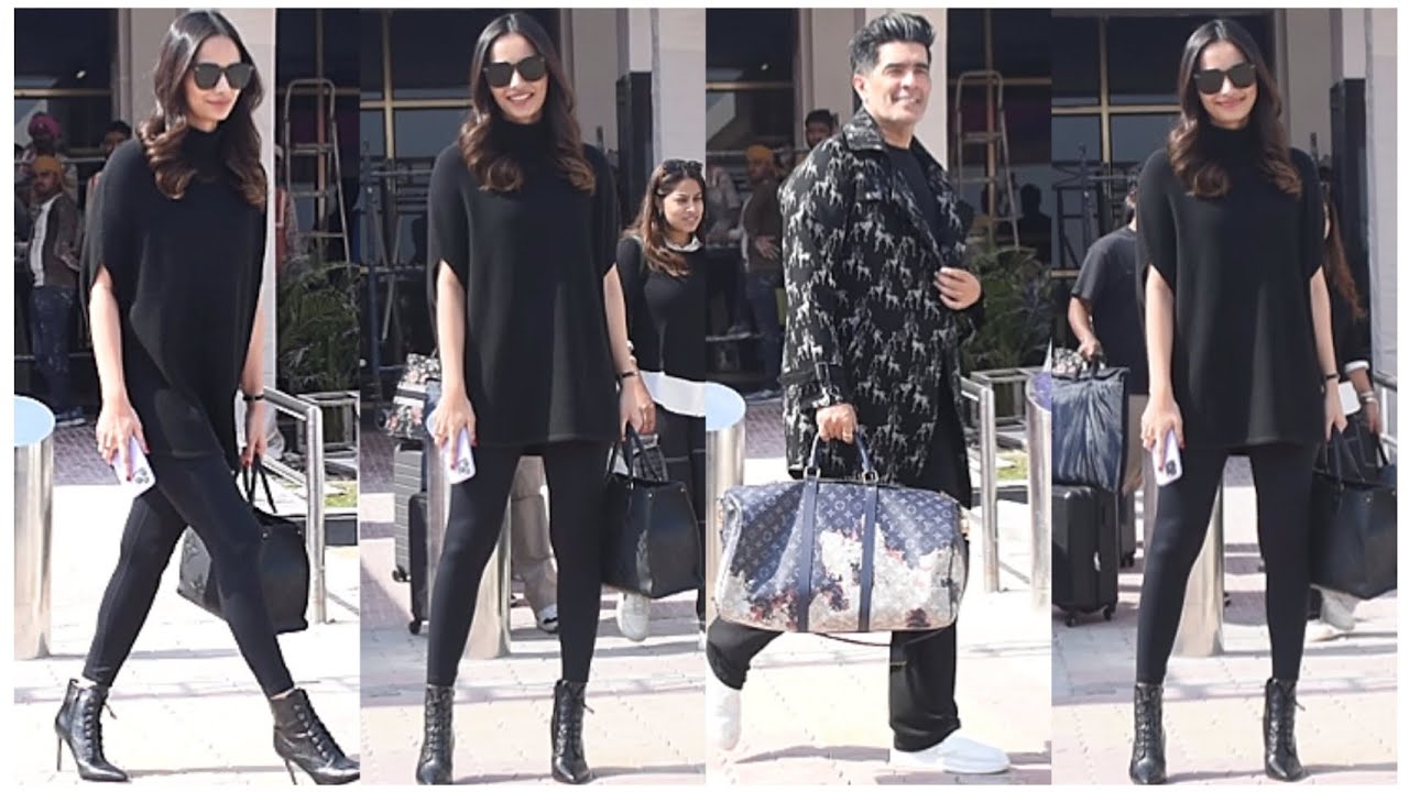 Manushi Chillar and Manish Malhotra arrives for the Grand Wedding in ...