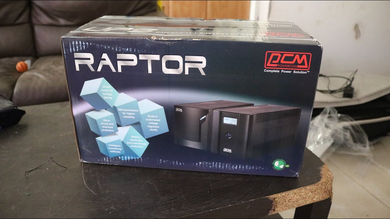 Powercom Raptor RPT-2000AP 2000VA/1200W UPS Unboxing - YouTube