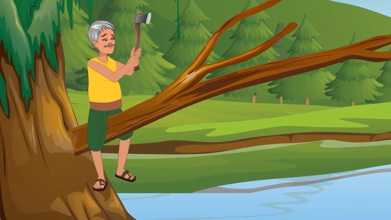 The Honest Woodcutter and The Golden Axe - YouTube