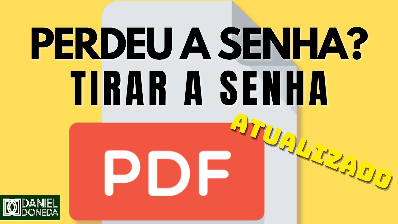 PDF COM SENHA - COMO REMOVER A SENHA DO PDF ATUALIZADO! - YouTube