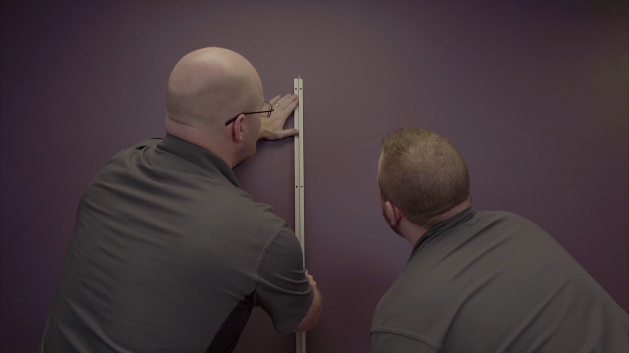 Scranton Products - Eclipse Partitions Step 1 Installing Wall Brackets ...