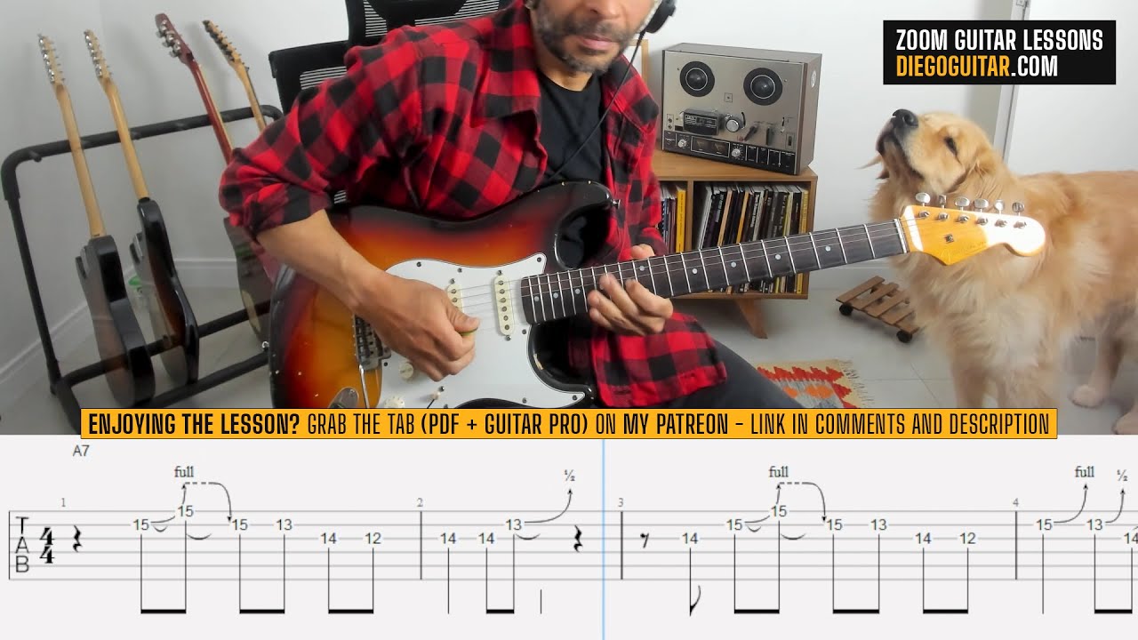 Blues Guitar Lesson Lick 03 Around The Bend Peter Gelling - YouTube