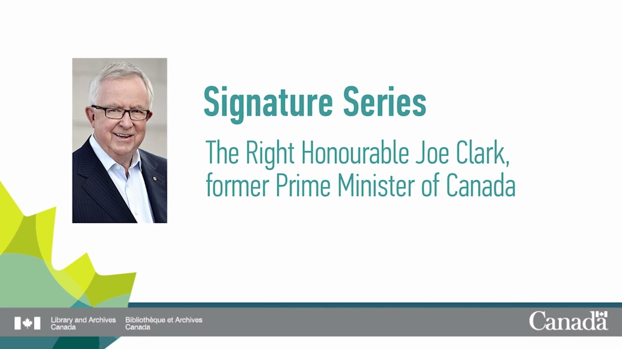 Signatures Series: Interview with Joe Clark - YouTube