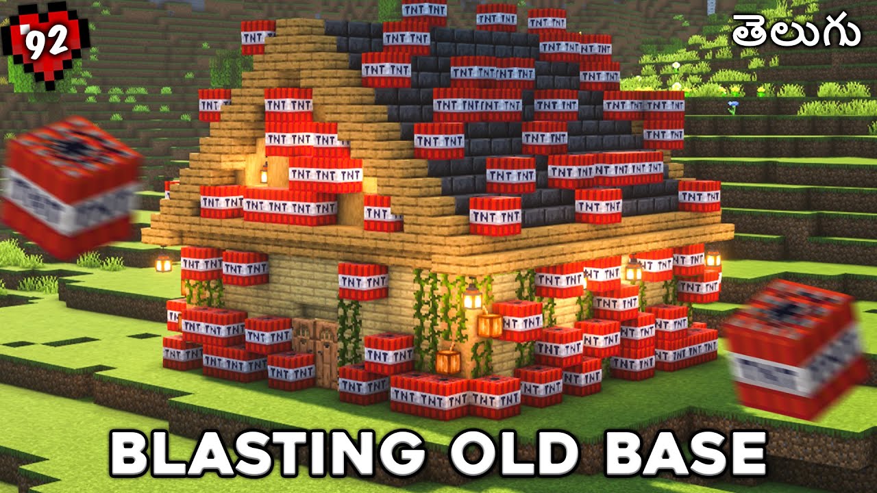 EXPLODING MY BASE in Minecraft Survival | Telugu | MaxPlay | Mr Maxus ...