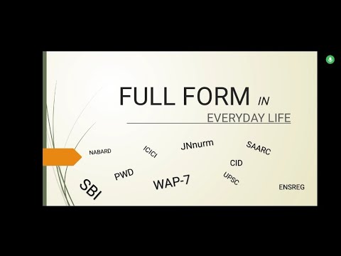 Everyday use full form in daily life | Easy full form | Yusuf | Full ...