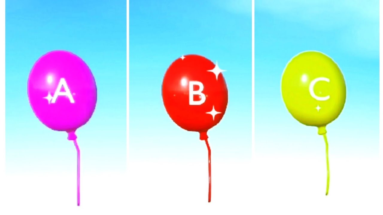 Alphabets || ABCD rhymes || Balloons || ABC song for kids ||abc for ...