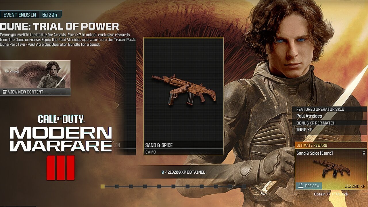 Modern Warfare 3 New Dune Trial Of Power Event - YouTube