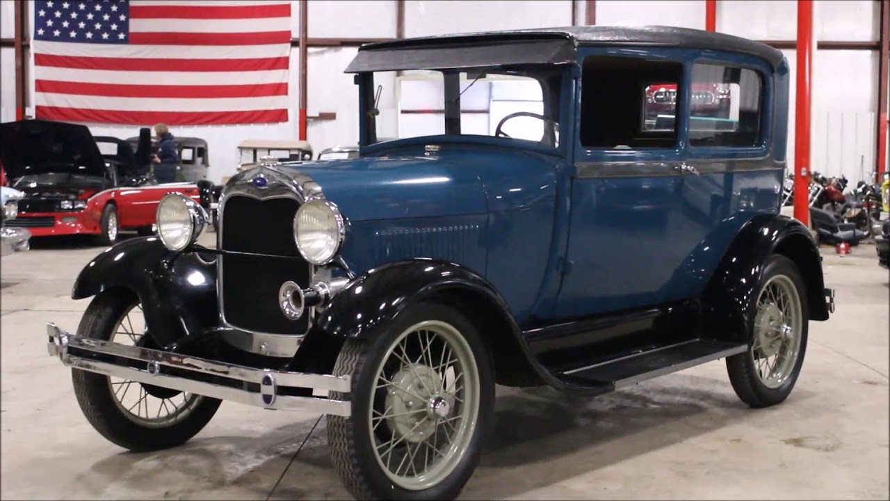 1929 Ford Model A Blue - YouTube
