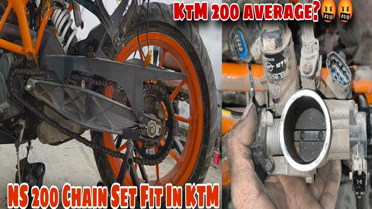 Finally install NS-200 chain set In KTM-200 😎|| Review and Details ...