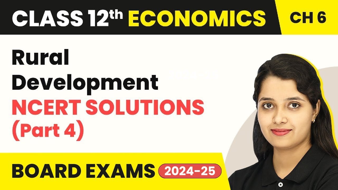 Rural Development - NCERT Solutions (Part 4) | Indian Economic ...
