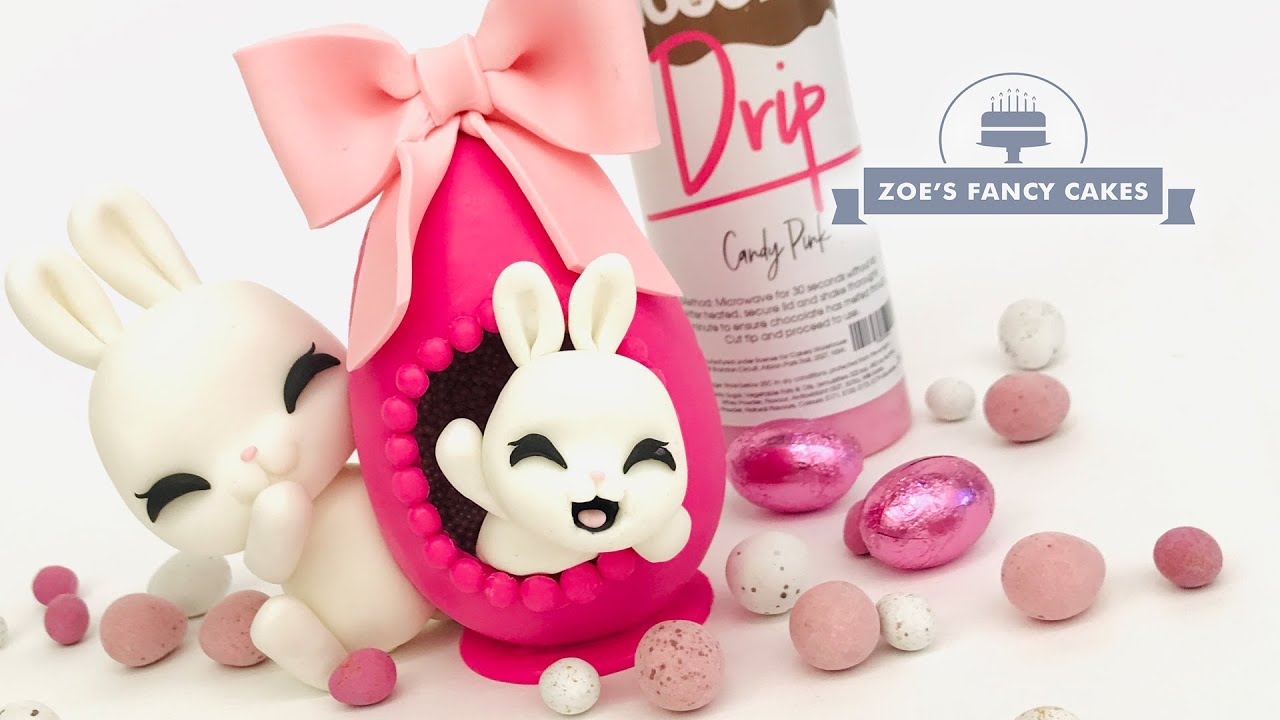 chocolate egg and bunny topper Easter tutorial - YouTube
