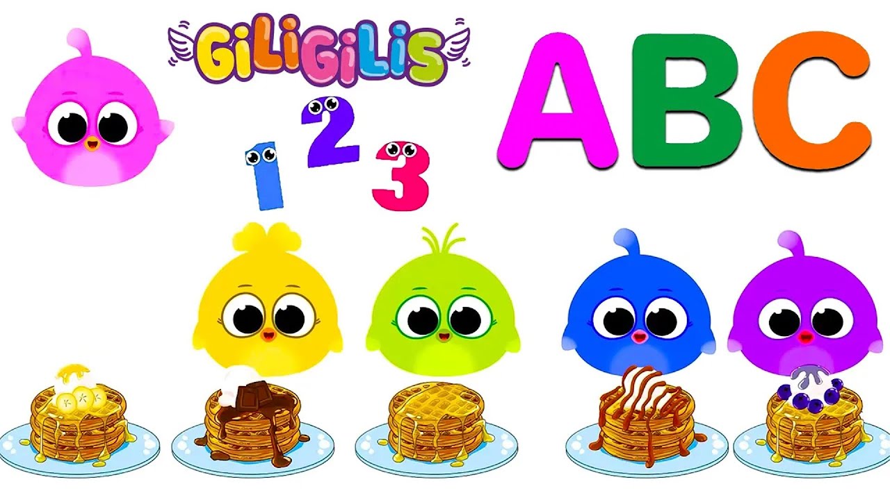 🥦 Waffle Time with Giligilis! Learn English Words Through Songs, Food ...