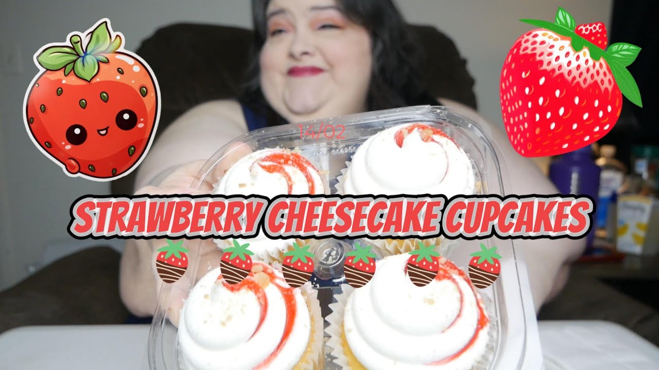 Strawberry Cheesecake Cupcakes and Chat - YouTube