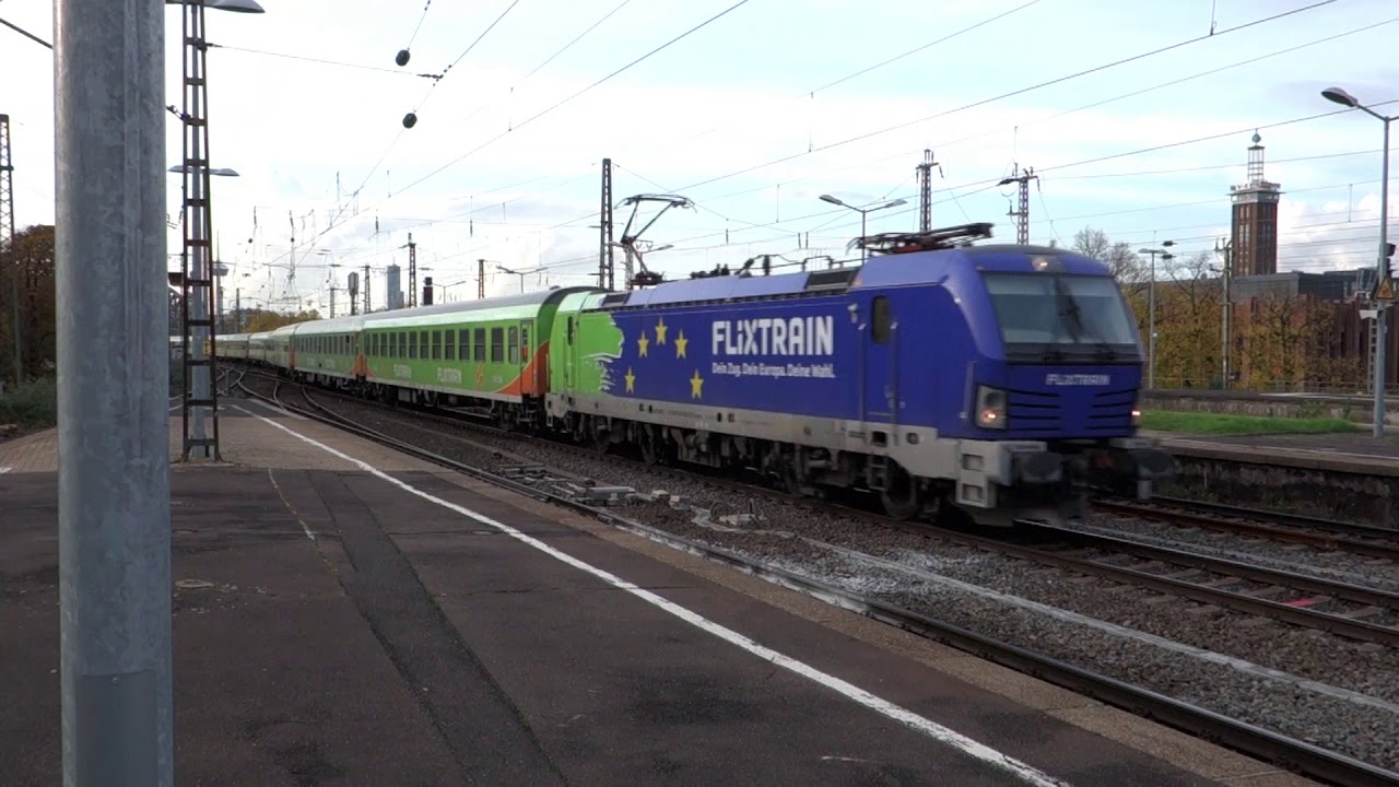 Flixtrain FLX 1804 am 08.11.2019 mit RRX-Express - YouTube