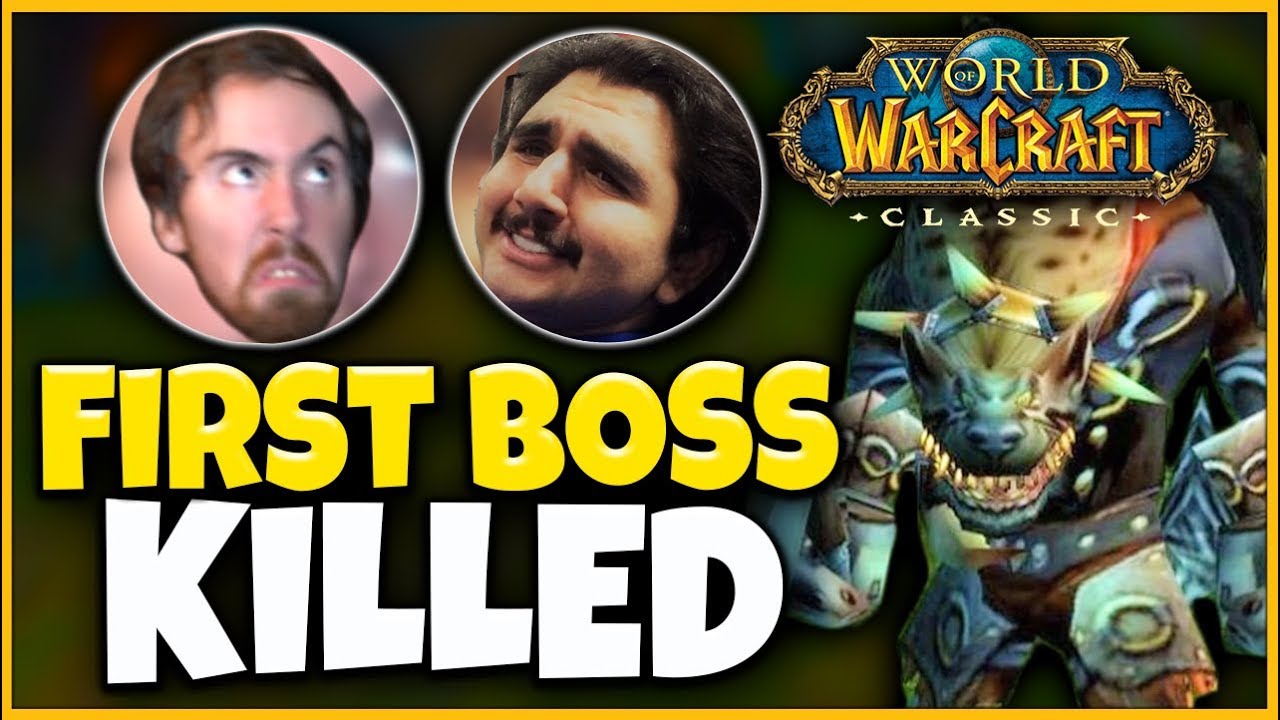 ESFAND & ASMONGOLD CLEAR CLASSIC WOW'S FIRST BOSS! DRAMA ALREADY?!? #2 ...