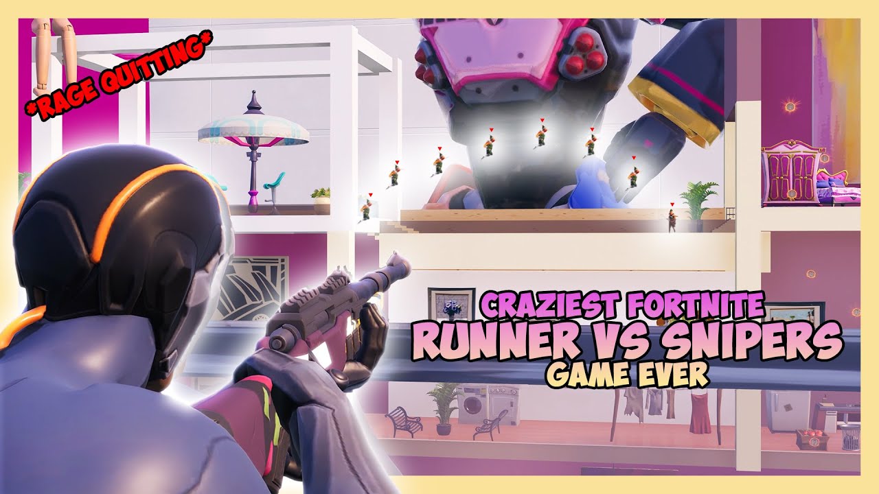 craziest SNIPER vs RUNNER game in fortnite... - YouTube