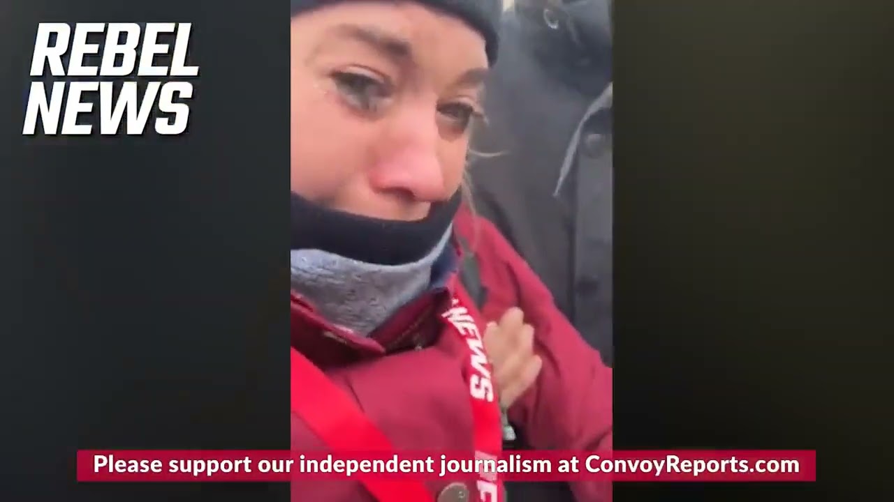 Rebel News reporter Alexa Lavoie was struck and injured by police while ...
