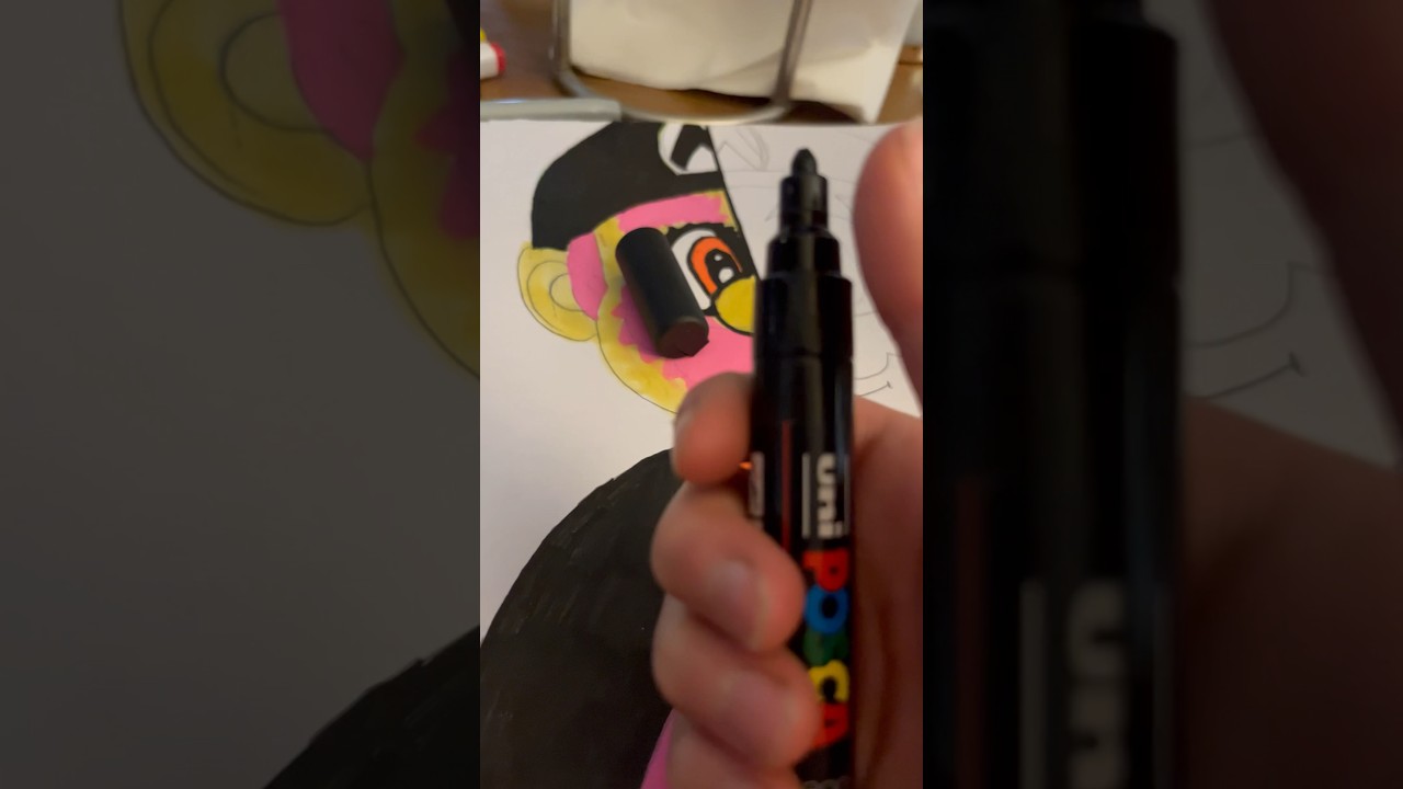 Drawing punk Mario with Posca markers - YouTube