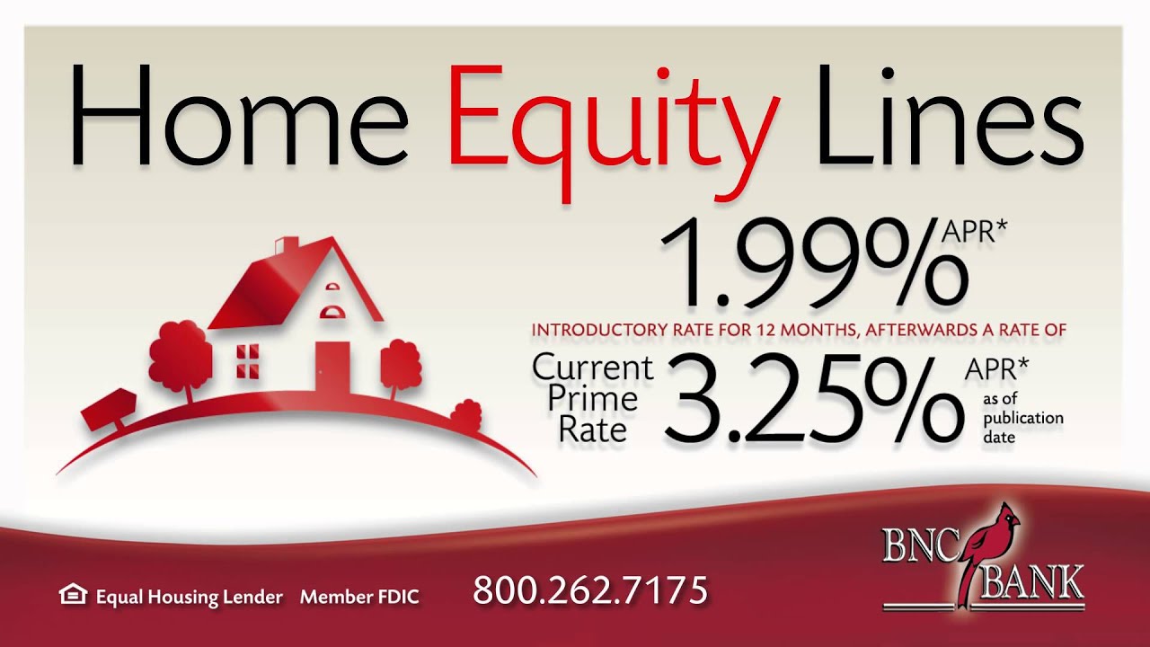 BNC Bank Home Equity Lines 2015 - YouTube