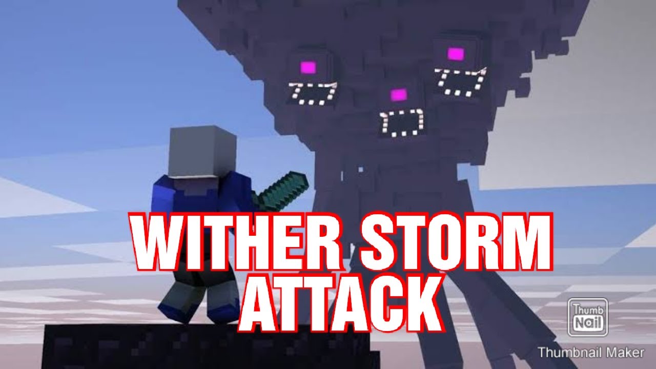 minecraft animation wither storm attacks the village l BLADE GAMING ...