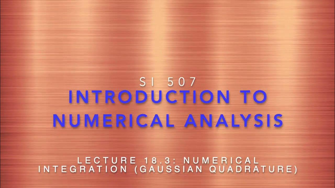 Lecture 18-3: Numerical Integration (Arithmetic Error) - YouTube