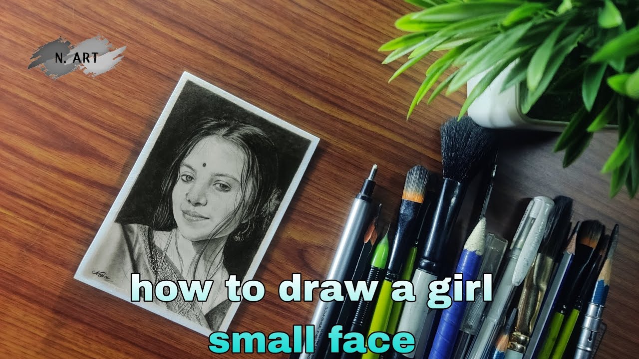 how to draw a girl small face - YouTube