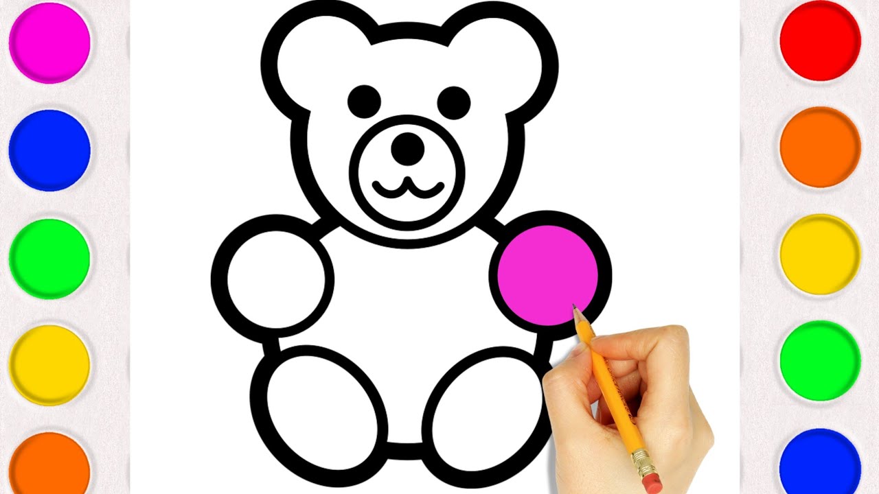 Taddy bear drawing||drawing of Taddy bear||Taddy bear arts||art of ...
