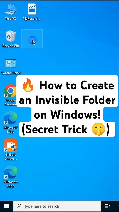 How To Create INVISIBLE Folders in Windows Like a Pro #shorts #shortsfeed #windows - YouTube