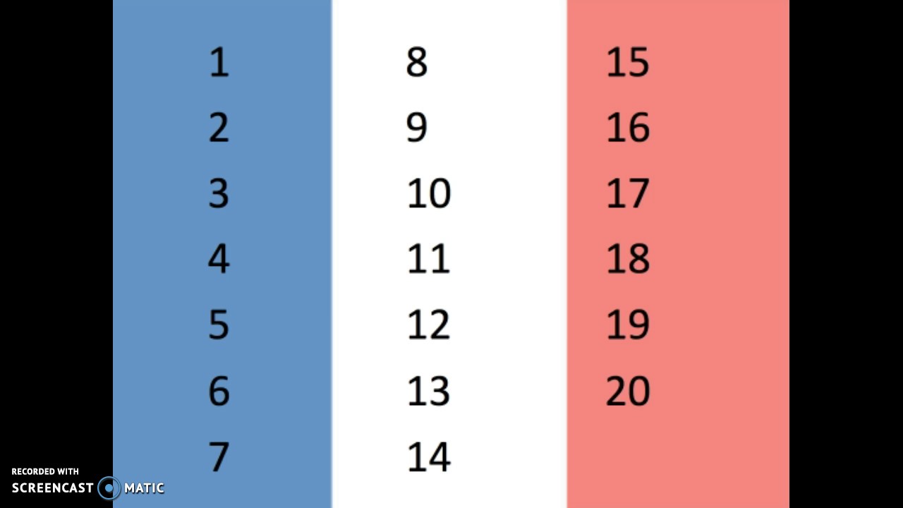 SONG - French Numbers 1-20 sung to Yankee Doodle Dandy - YouTube