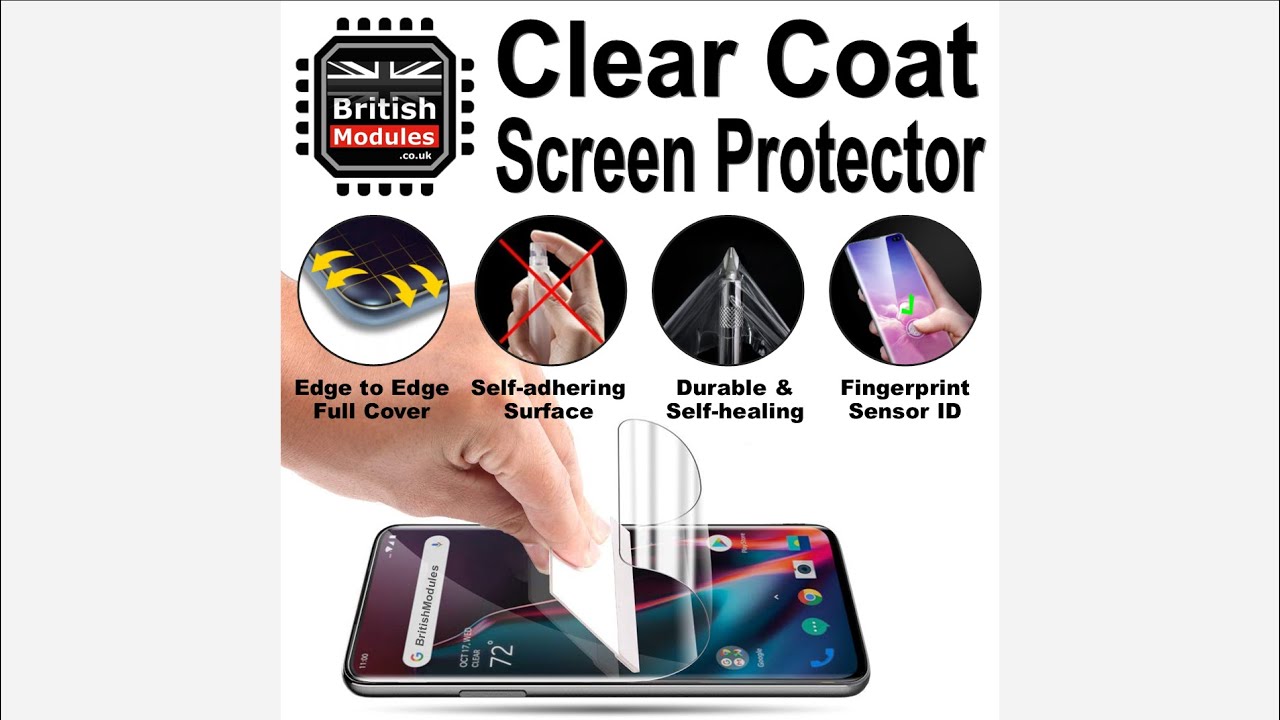 British Modules Clear Coat Self-Healing & Self-Adhering HydroGel Shield ...