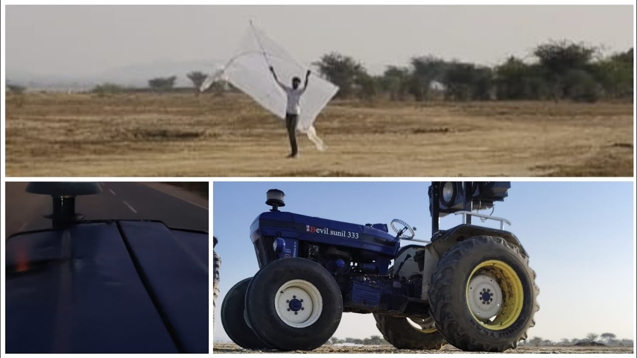 tractor stunt video #automobile #tractor vs kite🪁#faramtrac stunt # ...