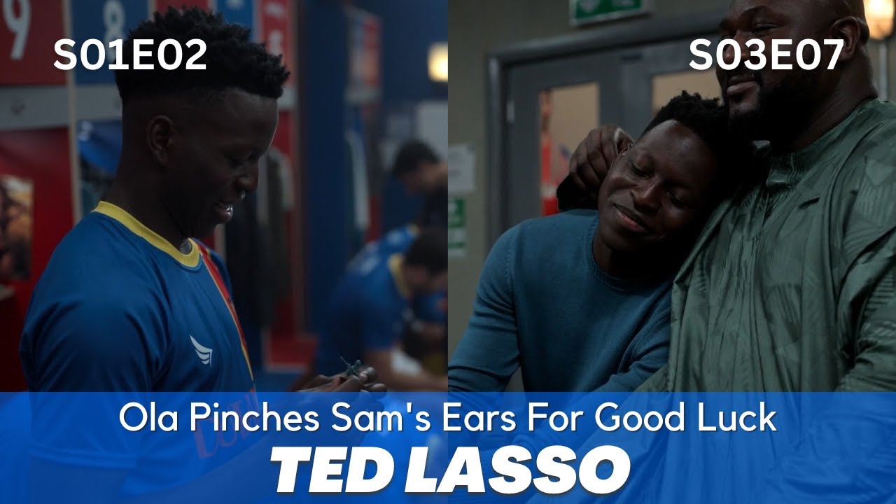Ted Lasso | Ola Pinches Sam's Ears For Good Luck | 1x2, 3x7 - YouTube