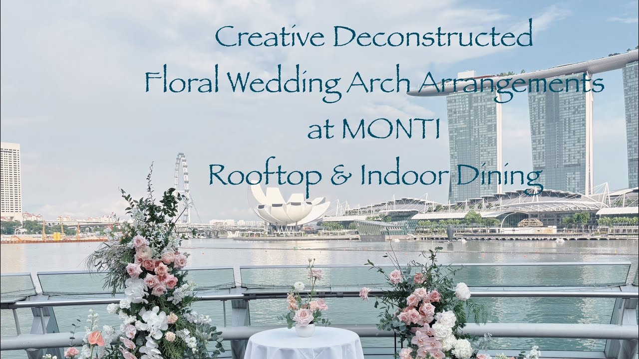 Creative Deconstructed Floral Wedding Arch Decor at MONTI Rooftop ...