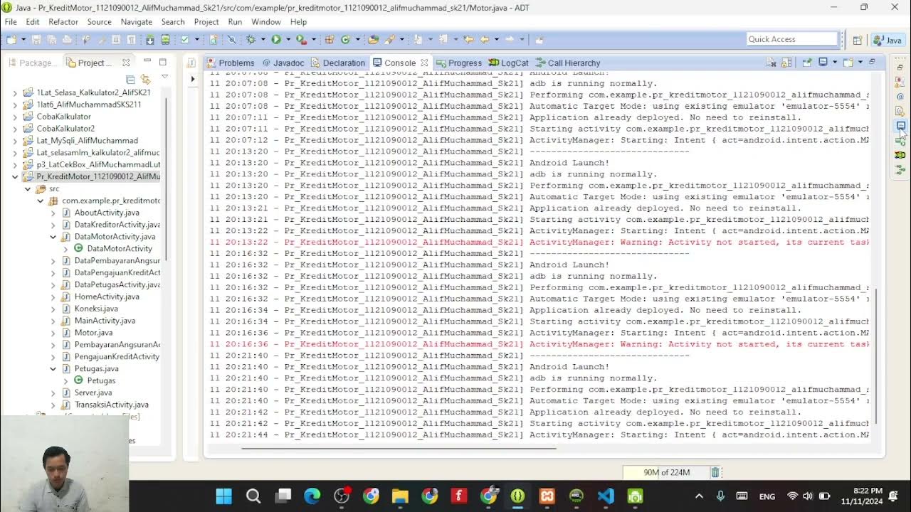 Tugas 3 _ Pemrograman Mobile 2 - Pembuatan Desain Data Motor Activity - YouTube