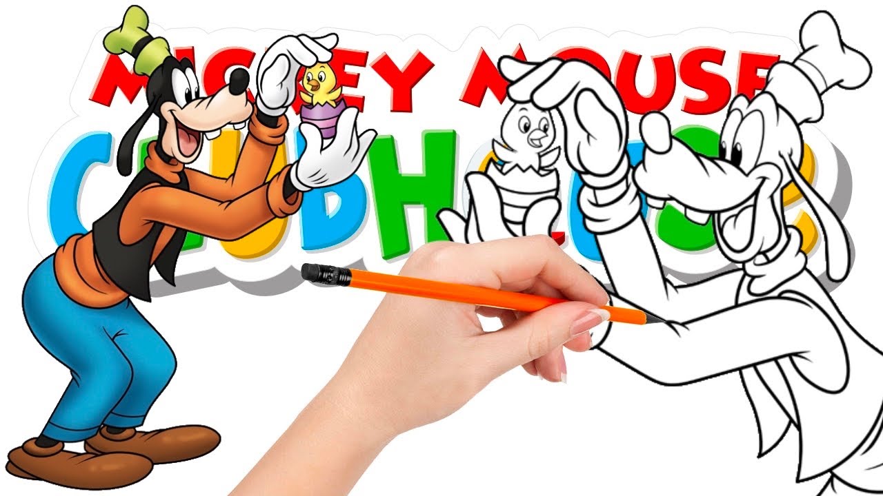 How to draw - Goofy has found a little surprise for Easter - YouTube