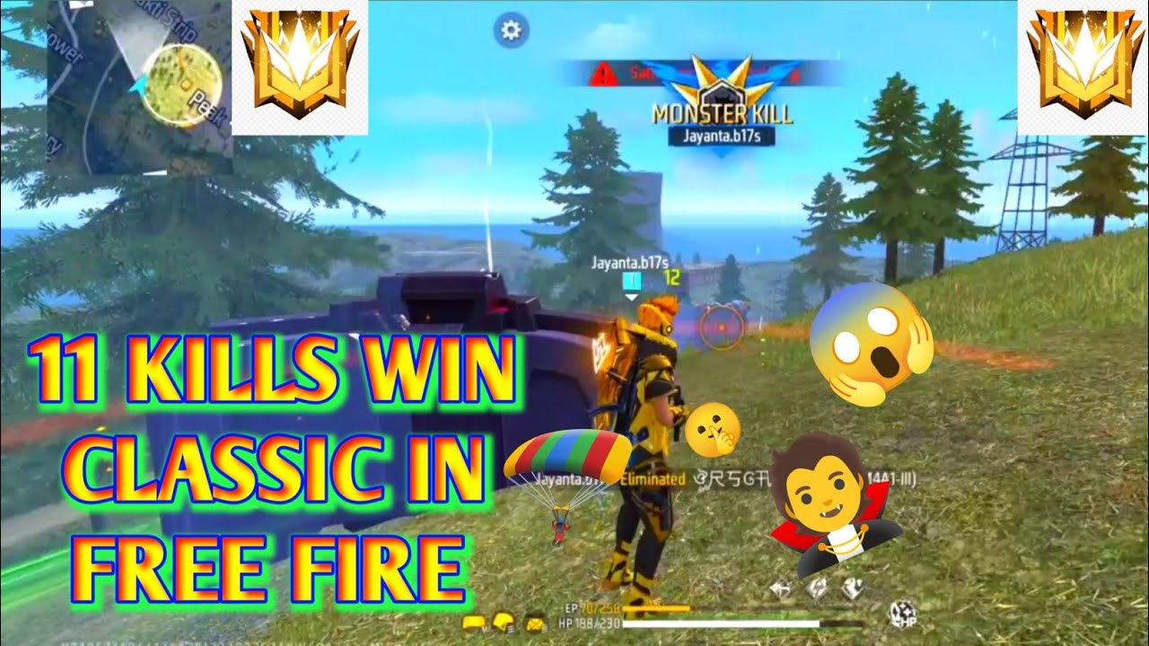 11 kills win classic in free fire #freefire #garenafreefire - YouTube
