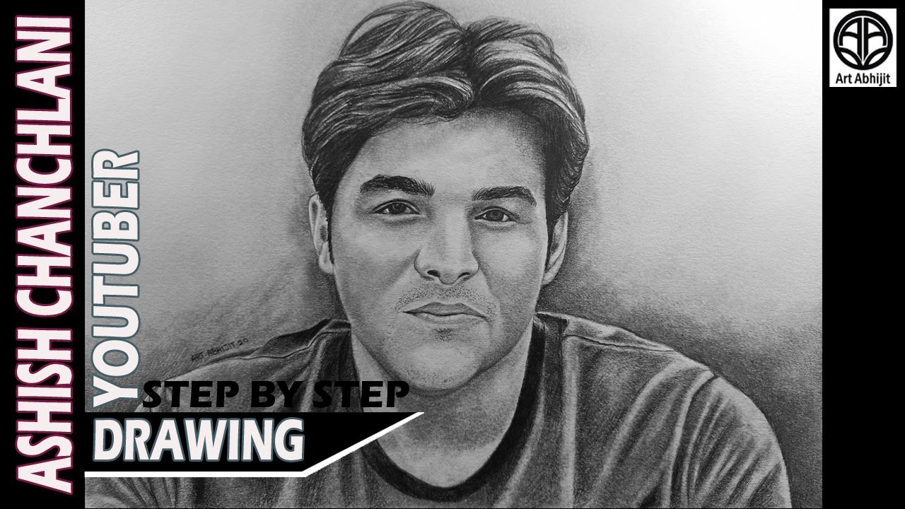 How to Ashish Chanchlani || Step by Step to draw Ashish Chanchlani ...