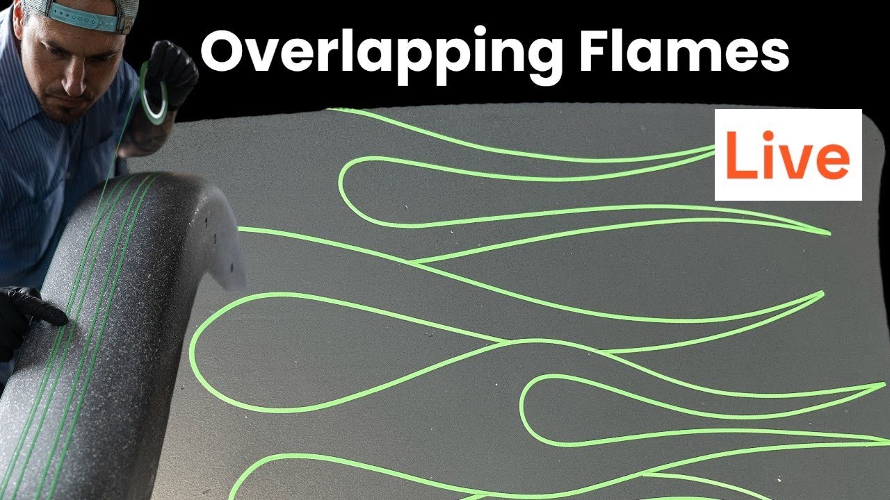 How to Tape Out and Paint Overlapping Flames: LiVE - YouTube