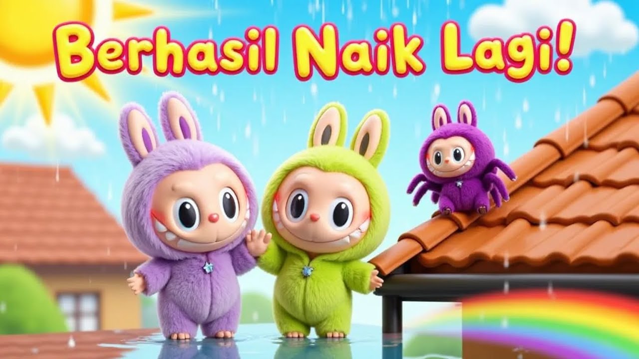 Laba-Laba Kecil Naik Atap! 🕷️🌧️Lagu Anak Populer Versi Labubu #labubu # ...
