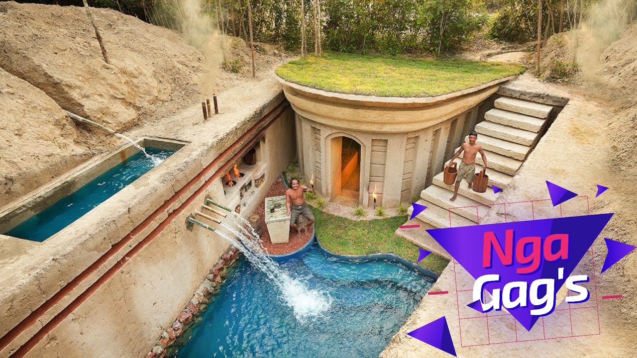 PRIMITIF MEMBUAT RUMAH | Primitive survival building | #bangunrumah # ...