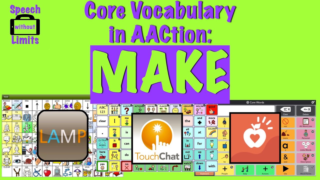 Core Vocabulary in AACtion: MAKE - YouTube