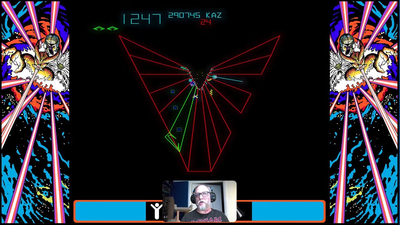 Atari Tempest Level 1 thru PS Plus Flashback Classics Vol.1 20230304 - YouTube