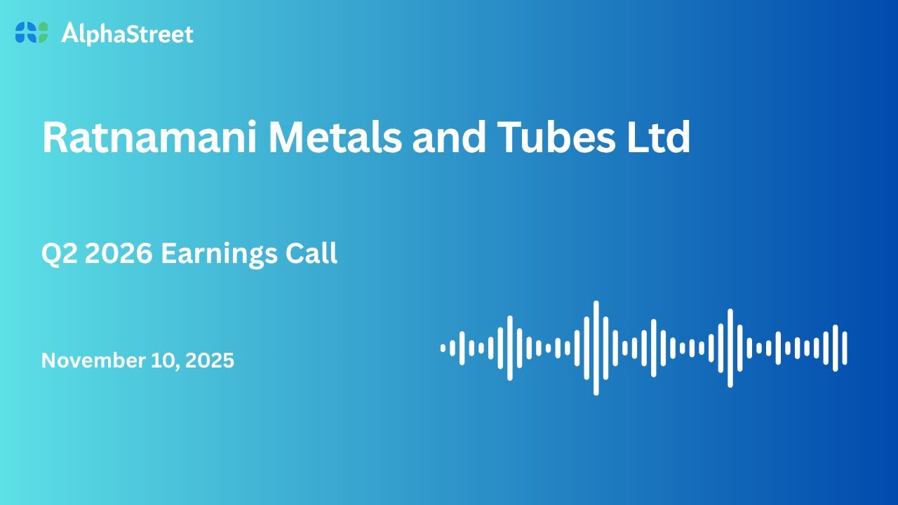 Ratnamani Metals and Tubes Ltd Q2 FY2025-26 Earnings Conference Call ...