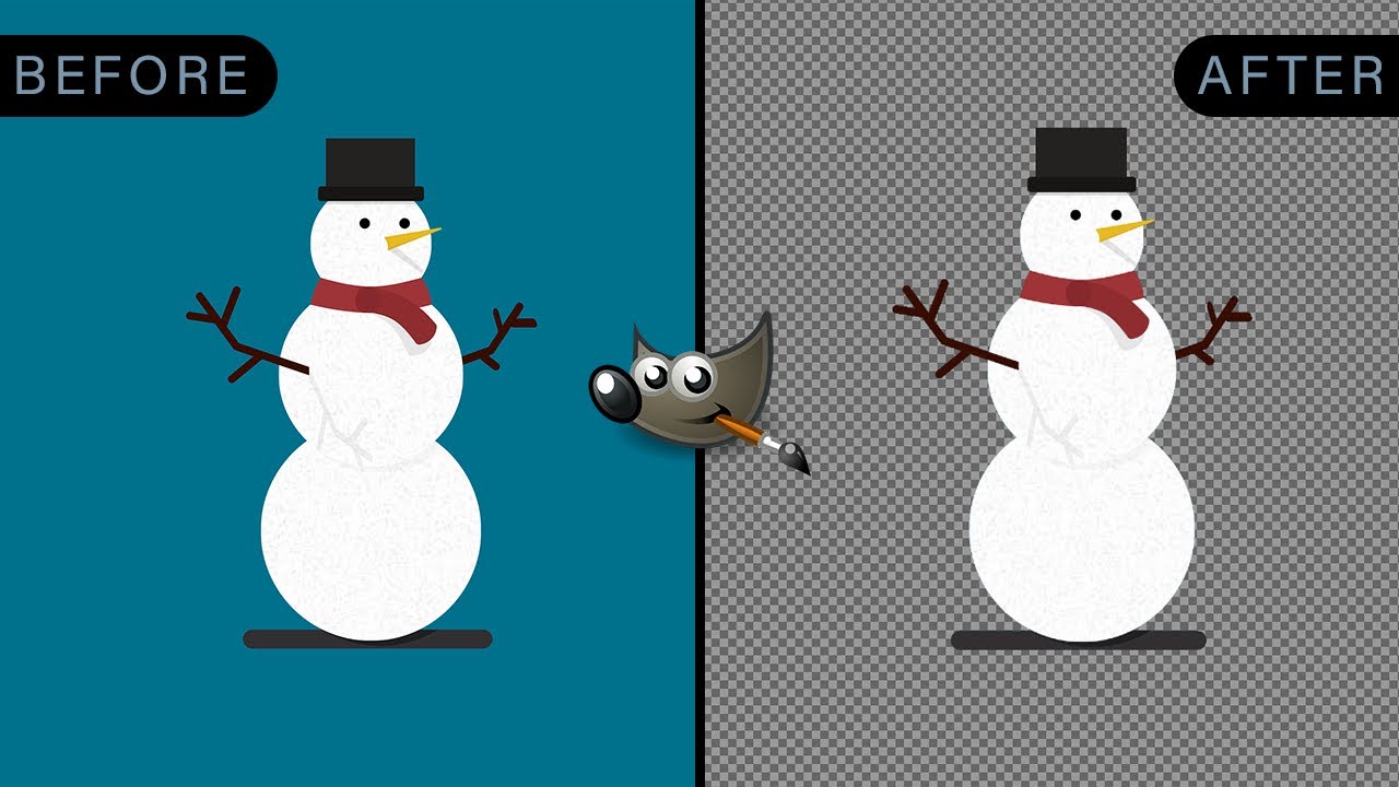 How to create a transparent background in Gimp | Select by Color Tool ...